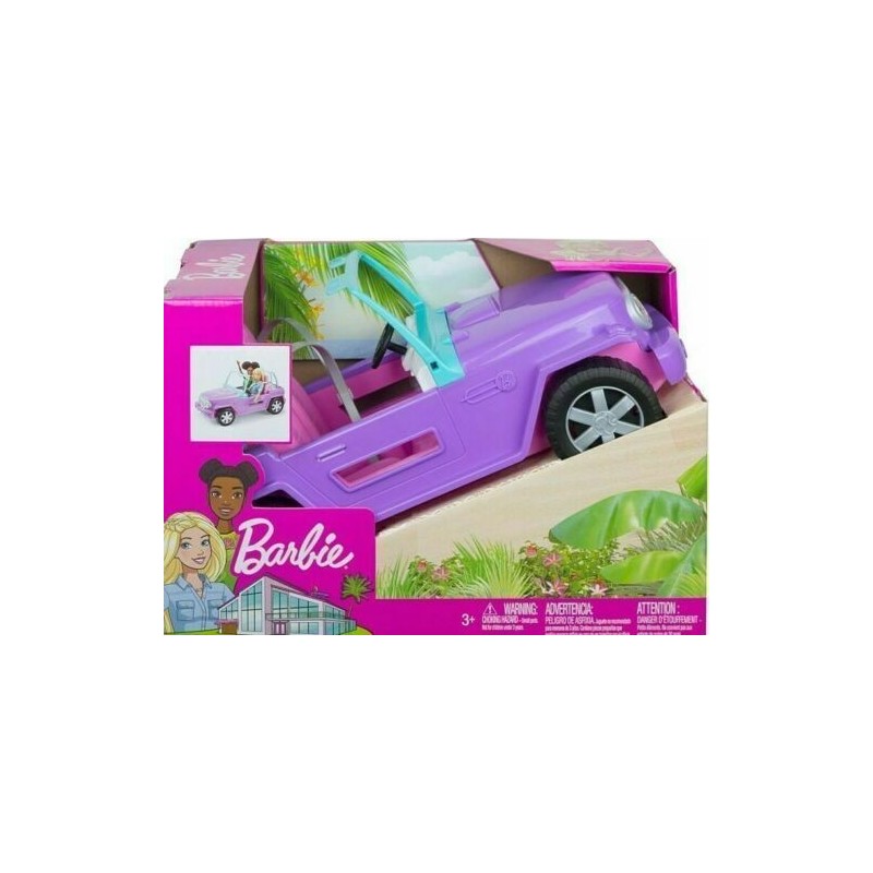 Barbie Off-Road Purple Jeep Vehicle Rolling Wheels With Seat Belts Car ...