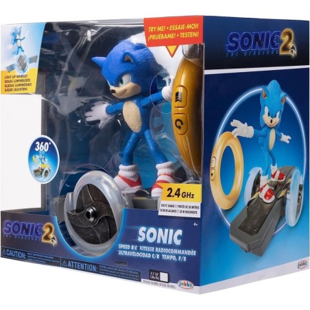 Sonic the Hedgehog 2 Speed Remote Control RC Vehicle Lights up Wheels ...