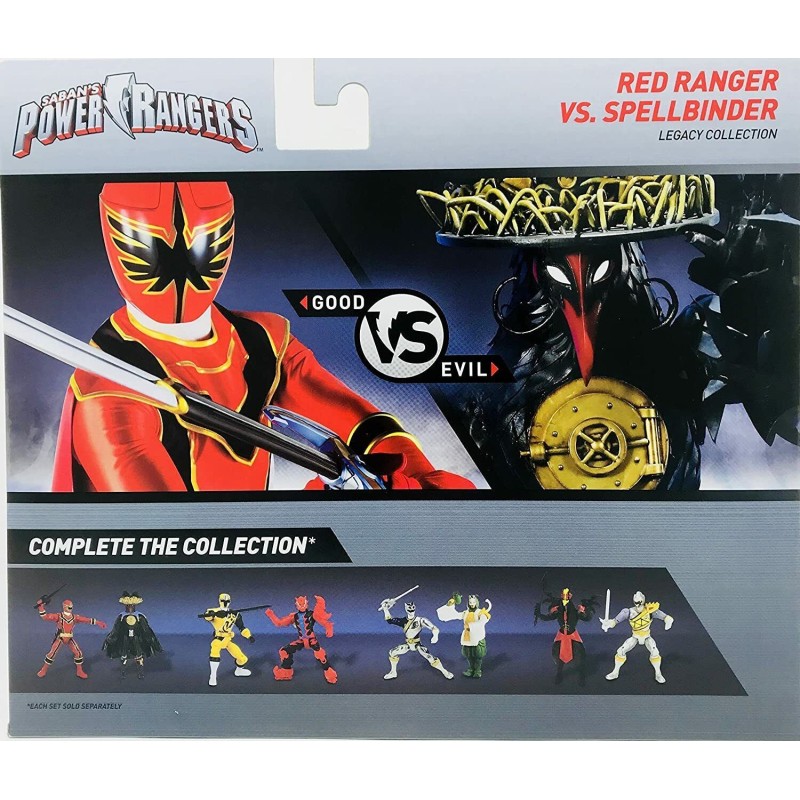 Power Rangers Legacy Collection Red Ranger vs Spellbinder Good vs Evil ...
