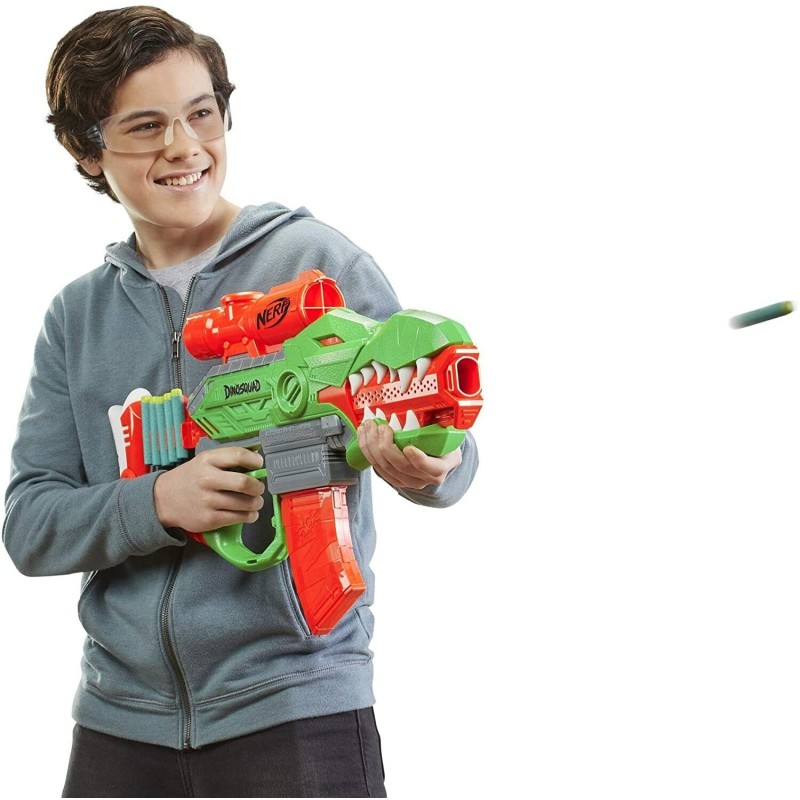 Nerf DinoSquad Rex-Rampage Motorized Blaster 20 Darts T-Rex Dinosaur ...