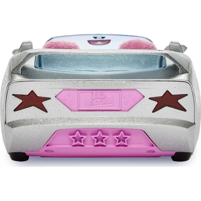 Barbie Extra Sparkly Silver 2 Seater Car Vehicle With Rolling Wheels ...