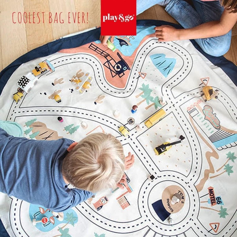 Play&Go - Toy Storage Bag - L.A. Roadmap Playmat Double Reversible ...