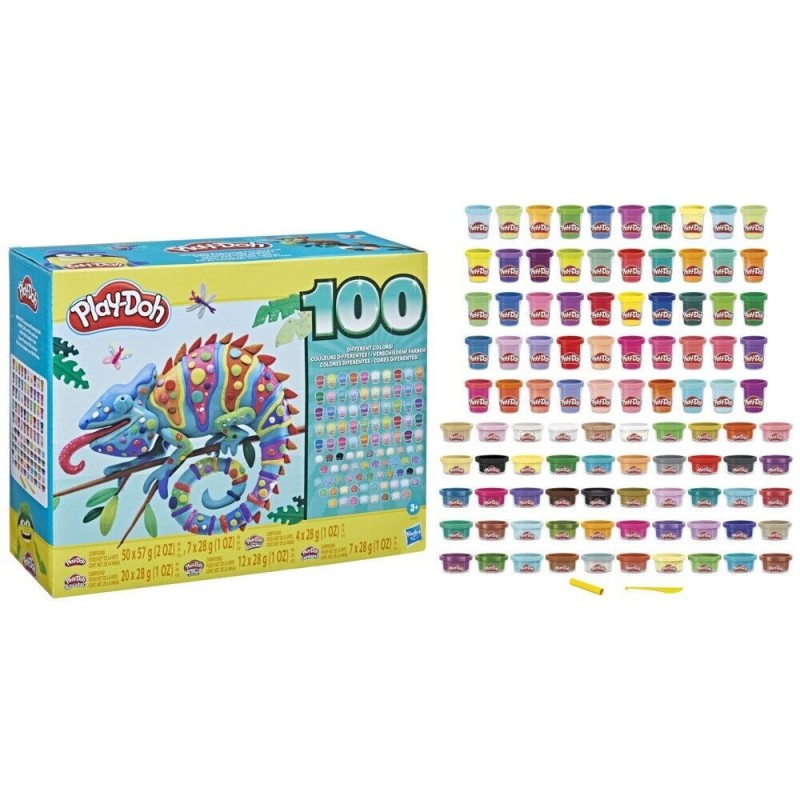 Playdoh Wow 100 Cans Bulk Modeling Compound Variety Pack Sparkle ...