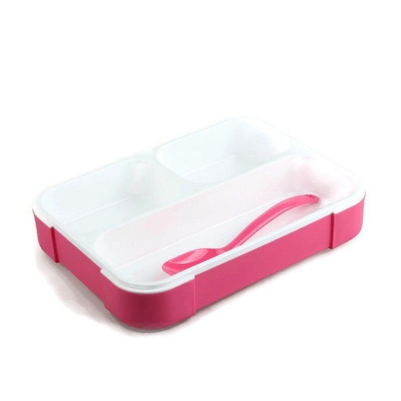 Bento Lunch Box Pink 1000ML 3 Comp Meal Prep Leakproof BPA Free ...