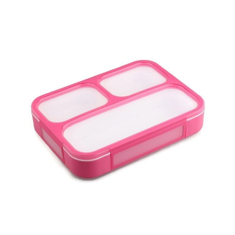Bento Lunch Box Pink 1000ML 3 Comp Meal Prep Leakproof BPA Free ...
