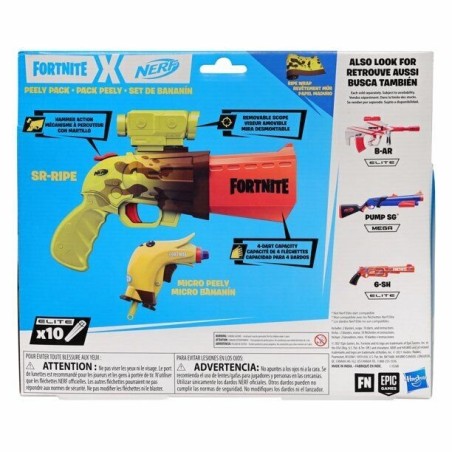 NERF Fortnite Peely Pack + Pack Peely Set De Bananin Blasters 10 Darts ...