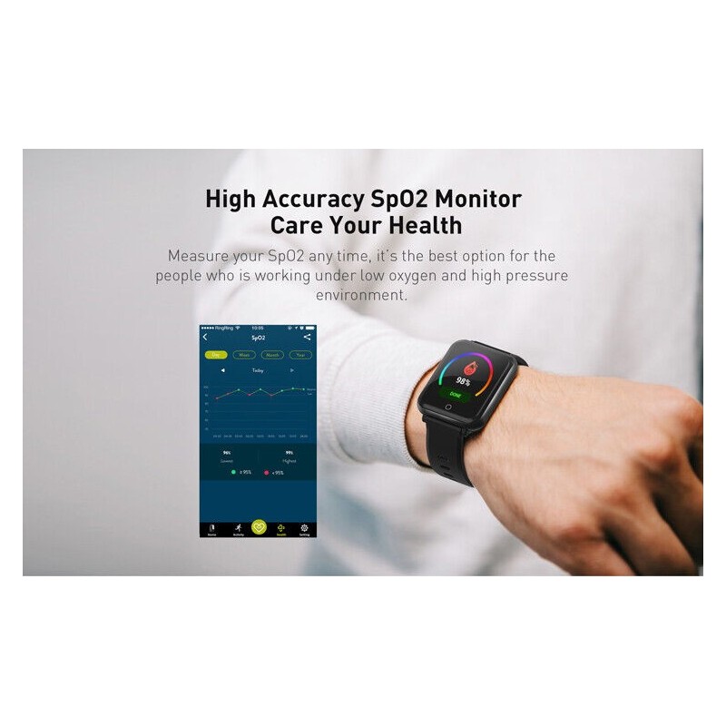 HIMATE J2025E Health Smart Watch Temperature ECG SpO2 Track Sleep Heart ...